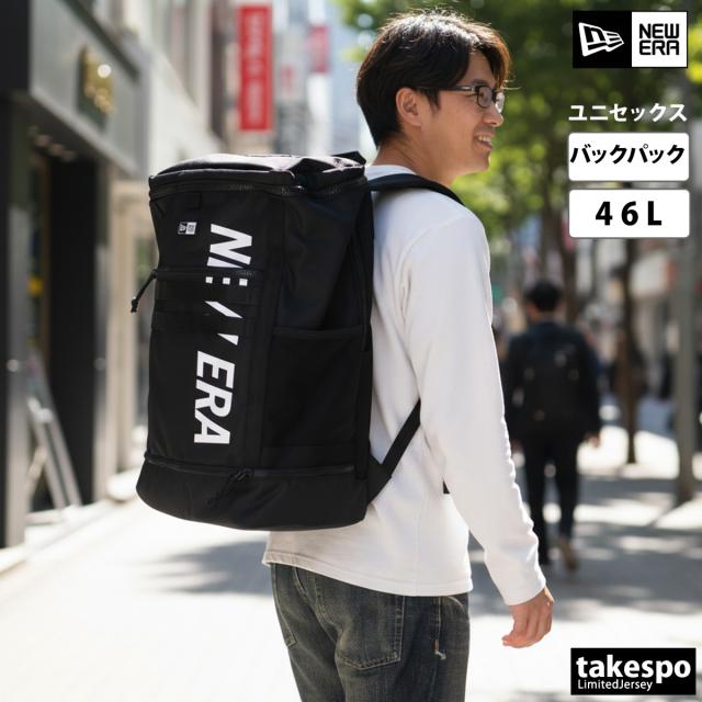ニューエラ バックパック リュックサック メンズ レディース ブランド 46L 通勤 通学 ボックス型 黒 女性 男性 パソコン収納 大容量 旅行