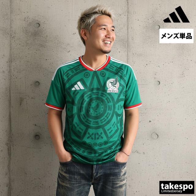 アディダス サッカー レプリカシャツ メンズ ブランド adidas 半袖 Tシャツ 速乾 吸水 吸汗 ドライ メキシコ代表 26 ホーム KLG41