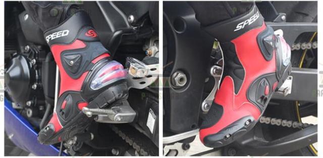 レーシングブーツ 118  レッド 26.0cm バイクブーツ 防水 ライディングシューズ ロング ライダーブーツ バイク ライダー