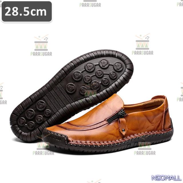 人気商品 ☆ メンズ ビジネス レザー シューズ ブラウン サイズ 28.5cm 革靴  靴 カジュアル 屈曲性 通勤 軽量  【622】