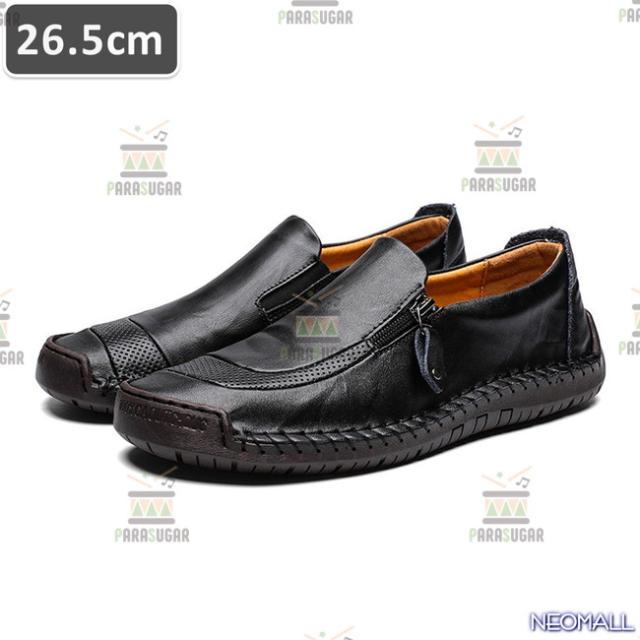 人気商品 ☆ メンズ ビジネス レザー シューズ ブラック サイズ 26.5cm 革靴  靴 カジュアル 屈曲性 通勤 軽量  【622】