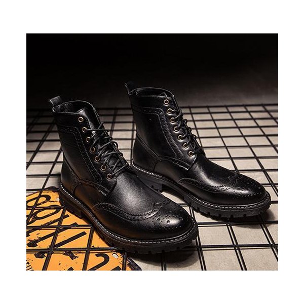 メンズ ビジネス レザー シューズ ブラック  革靴 靴 カジュアル 屈曲性 通勤 軽量 インポート品【n166】