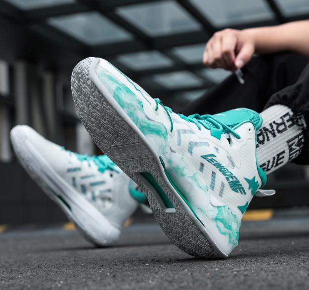 メンズ スニーカー グリーン 23.0cm〜27.5cm 靴 シューズ 防滑 バスケットシューズ 通勤 通学 旅行 【245】