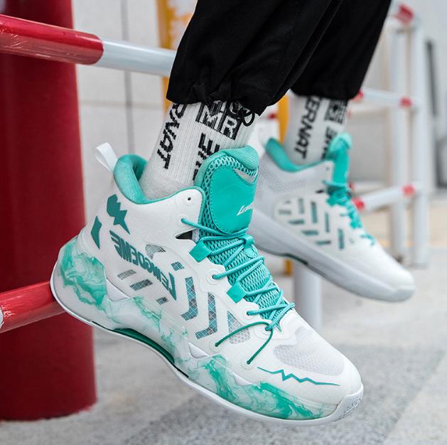 メンズ スニーカー グリーン 23.0cm〜27.5cm 靴 シューズ 防滑 バスケットシューズ 通勤 通学 旅行 【245】