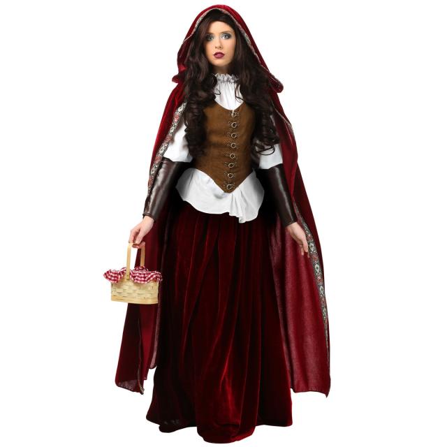 赤ずきん コスプレ 衣装 コスチューム マント エプロン 大きい サイズ ケープ ハロウィン RED RIDING HOOD
