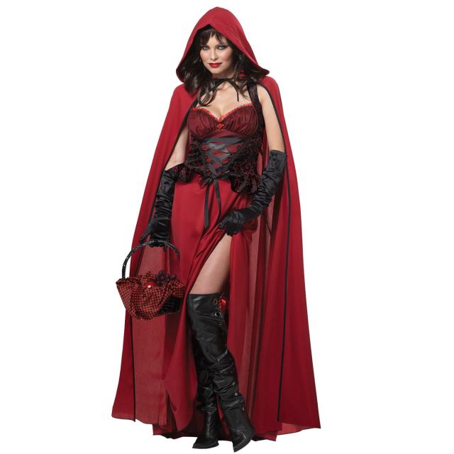 赤ずきん コスプレ 衣装 コスチューム マント エプロン ハロウィン ケープ RED RIDING HOOD