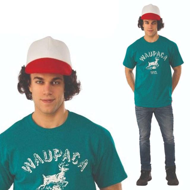 送料無料 ストレンジャーシングス ダスティン Tシャツ コスプレ メンズ 大人 ハロウィン コスチューム 仮装 StrangerThings