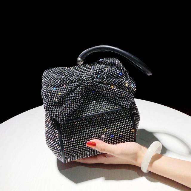 O14クラッチバッグ レディース バッグ クリスタルショルダーバッグ キラキラ．ラインストン パーティーバック