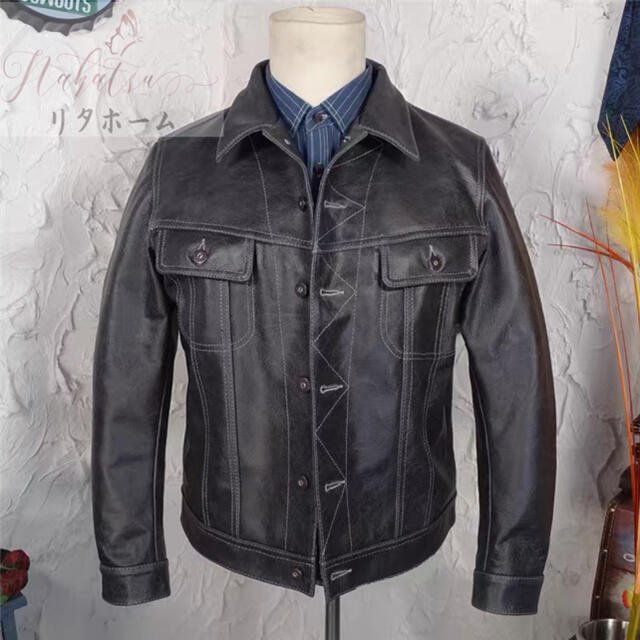 インディゴカウハイド 40's 101-Jタイプ Gジャン レザージャケット