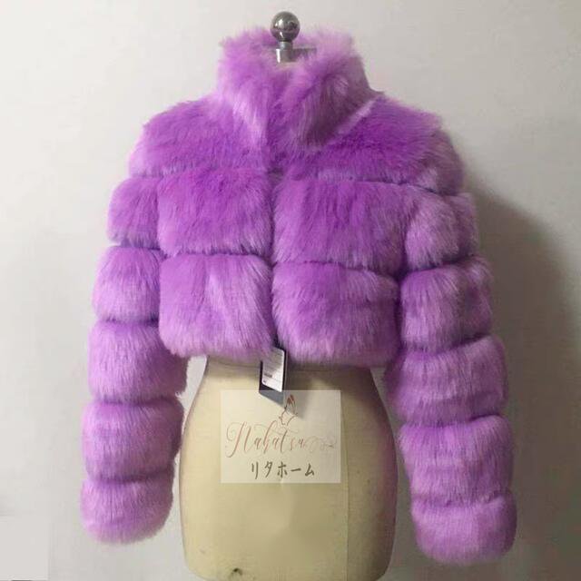 ファーコート 大きいサイズ S〜4XL選択 新品未使用 レディースファーコート