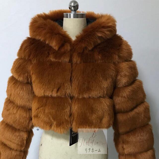 ファーコート 大きいサイズ S〜3XL選択 新品未使用 レディースファーコート