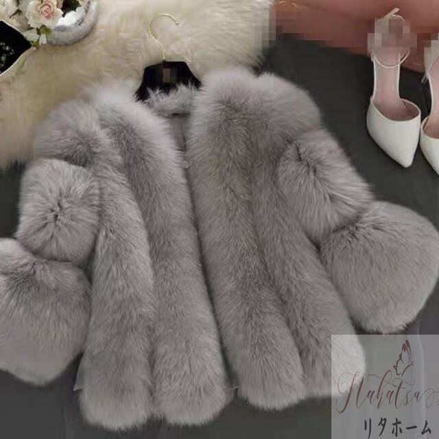 ファーコート 大きいサイズ S〜3XL選択 新品未使用 レディースファーコート