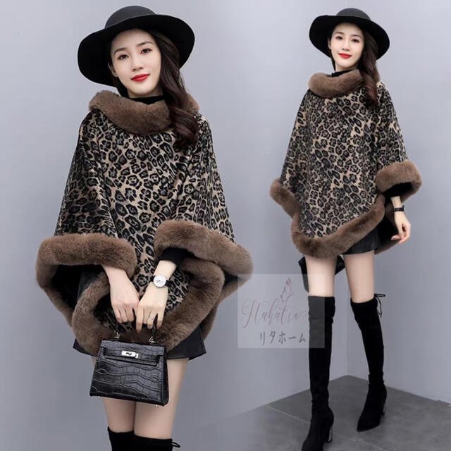 毛皮風ミンクケープ ．ファーショール ファーストール ポンチョ ボレロ ストール