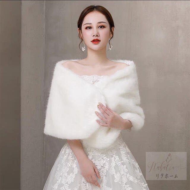 毛皮風ミンクケープ ファーショール ファーストール ポンチョ ボレロ ストール