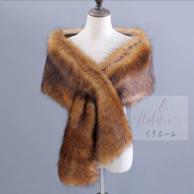 ケープ ．ファーショール ファーストール ボレロ 大判ストール 肩掛け