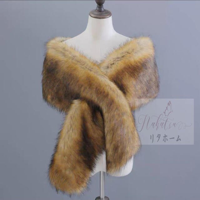 ケープ ．ファーショール ファーストール ボレロ 大判ストール 肩掛け