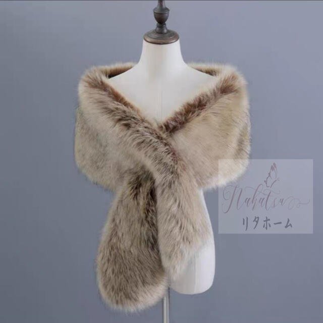 ケープ ．ファーショール ファーストール ボレロ 大判ストール 肩掛け