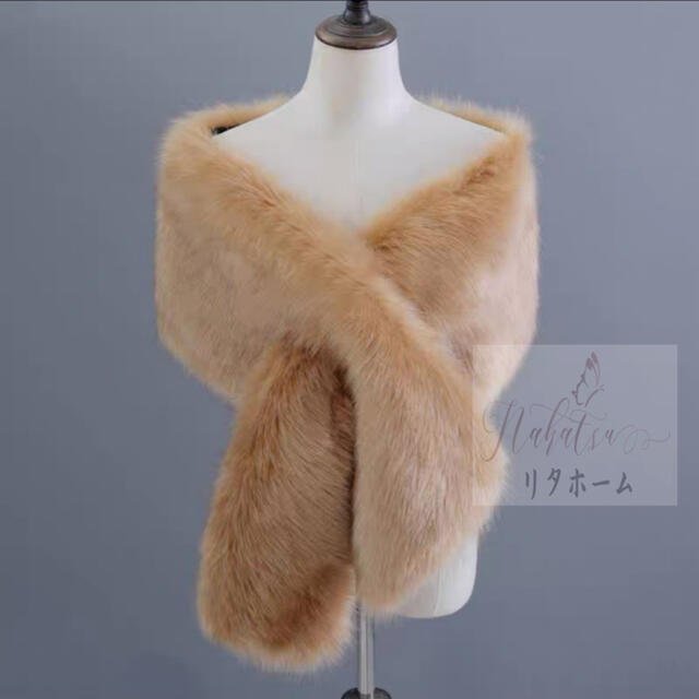 ケープ ．ファーショール ファーストール ボレロ 大判ストール 肩掛け