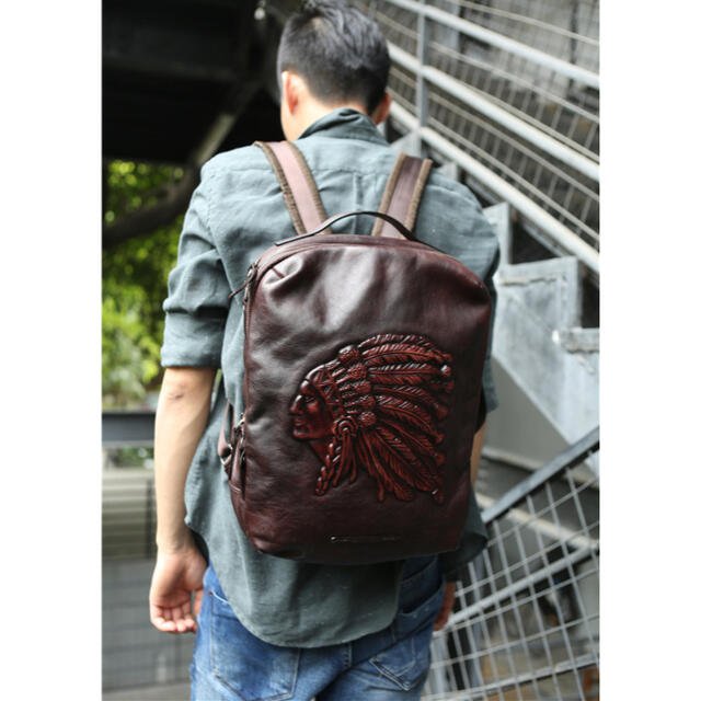 多機能バッグ 高品質本革 手染め手縫い 牛革レザー ビジネス総本革リュックサック