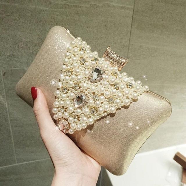 豪華パーティーバッグ キラキラ ストーンBAG クラッチバッグ レディース ．2wayバッグ