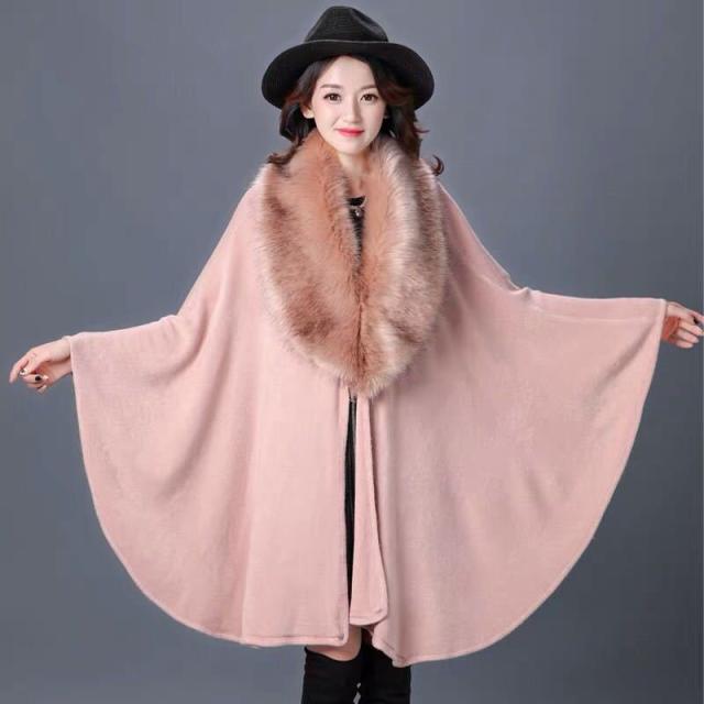毛皮風ミンクケープ ．ファーショール ファーストール ポンチョ