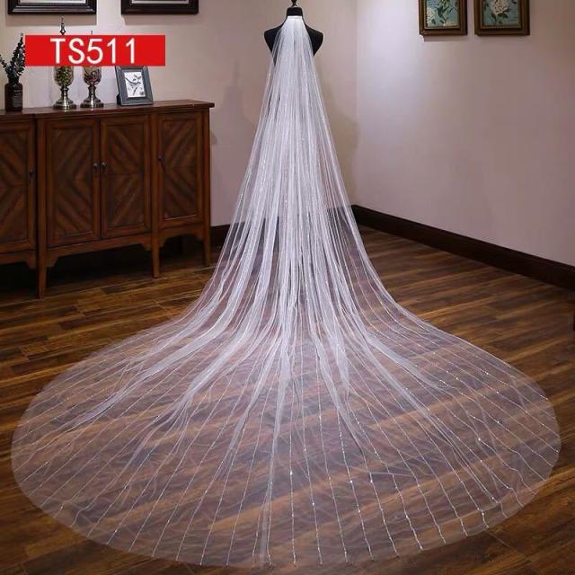 ウエディングベール 〜ロングベール ウェディング レース・刺繍 ベールUP儀式OK 結婚式用．