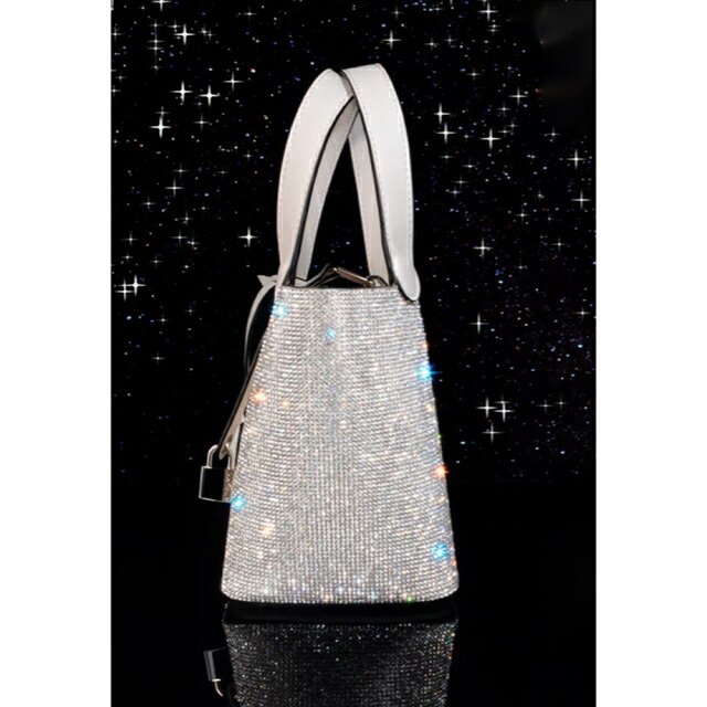 ショルダーバッグ 2wayバケットバッグキラキラ．ラインストン