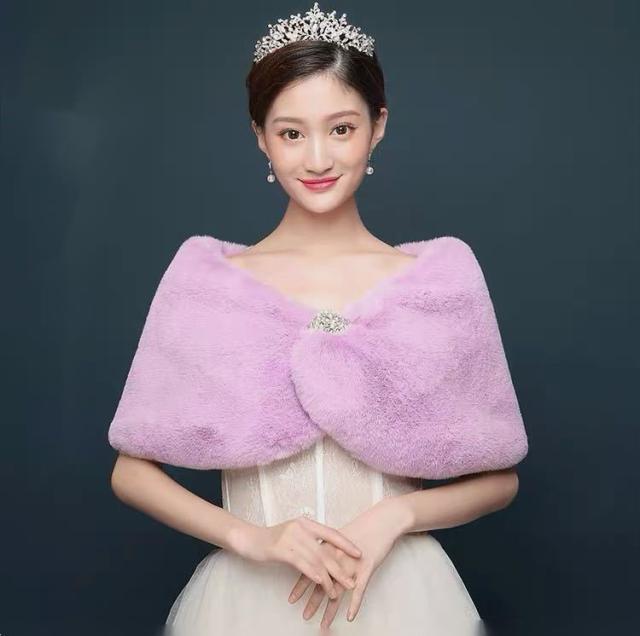 豪華肩掛け 大判ショール ファーストール 毛皮風ケープ 結婚式 ボレロ ポンチ