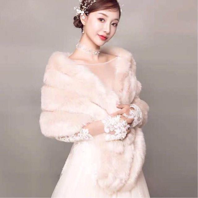 毛皮風ミンクケープ ．ファーショール ファーストール ポンチョ ボレロ ストール