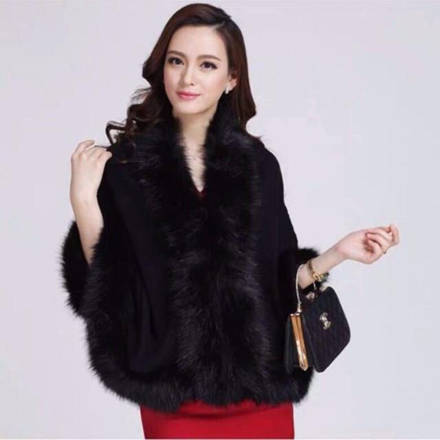 毛皮風ミンクケープ ．ファーショール ファーストール ポンチョ ボレロ ストール