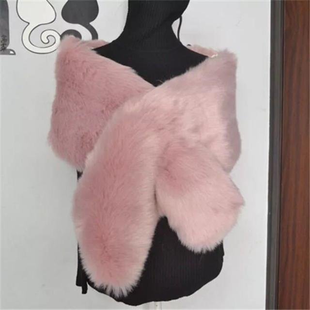 毛皮風ミンクケープ ．ファーショール ファーストール ポンチョ ボレロ ストール．