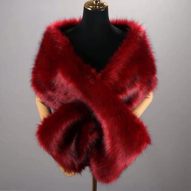 毛皮風ミンクケープ ．ファーショール ファーストール ポンチョ ボレロ ストール．