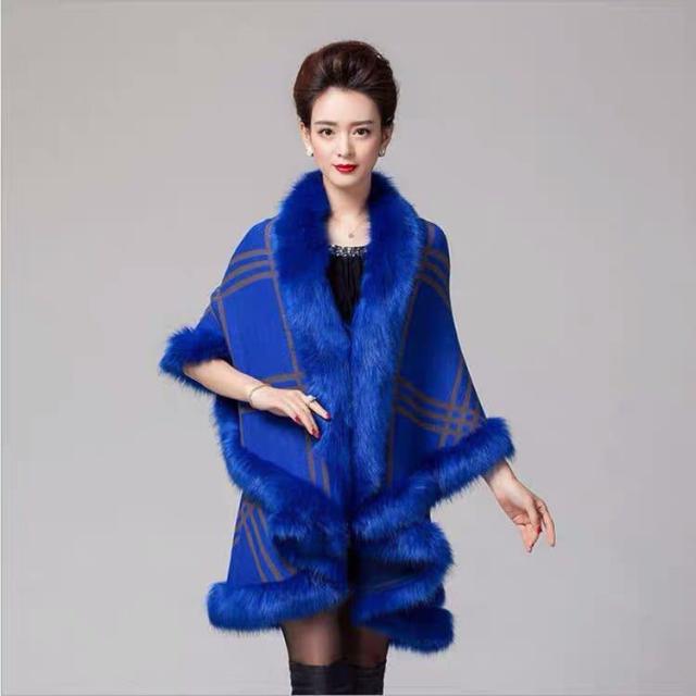 毛皮風ミンクケープ ファーショール ファーストール ポンチョ ボレロ ストール．