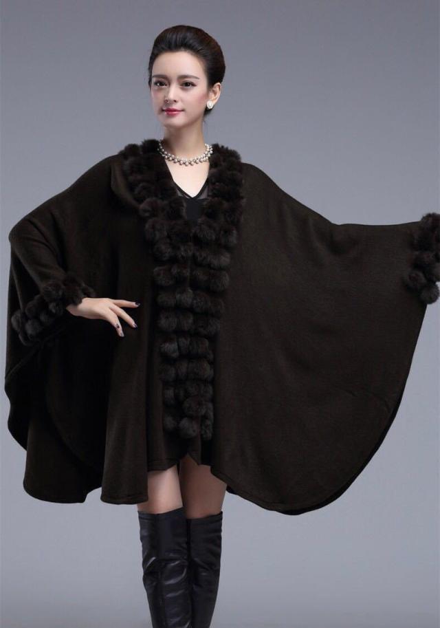 毛皮調ミンクケープ ファーショール ファーストール ポンチョ ボレロ ストール