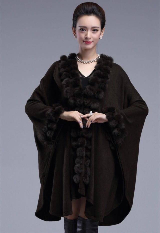 毛皮調ミンクケープ ファーショール ファーストール ポンチョ ボレロ