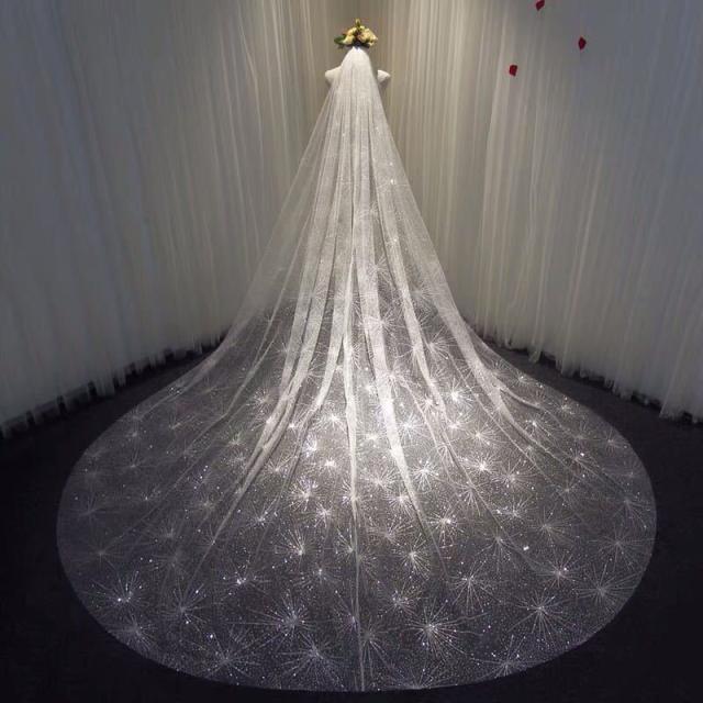 ウエディングベール 〜ロングベール ウェディング レース・刺繍 ベールUP儀式OK 結婚式用
