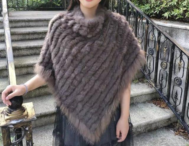 ラビットケープ ラビットショール ラビットポンチョ ラビット大判ストール ラビット．肩掛け