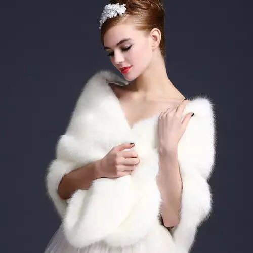 毛皮風ミンクケープ ．ファーショール ファーストール ポンチョ ボレロ ストール．