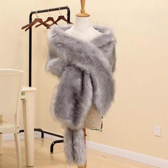 毛皮風ミンクケープ ．ファーショール ファーストール ポンチョ ボレロ ストール