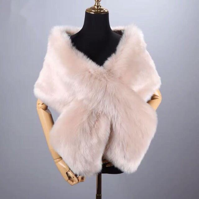 毛皮風ミンクケープ ．ファーショール ファーストール ポンチョ ボレロ ストール