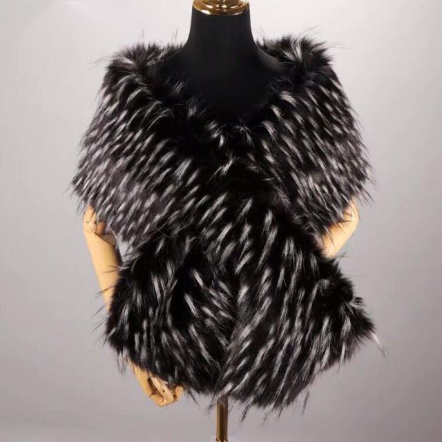 毛皮風ミンクケープ ．ファーショール ファーストール ポンチョ ボレロ ストール