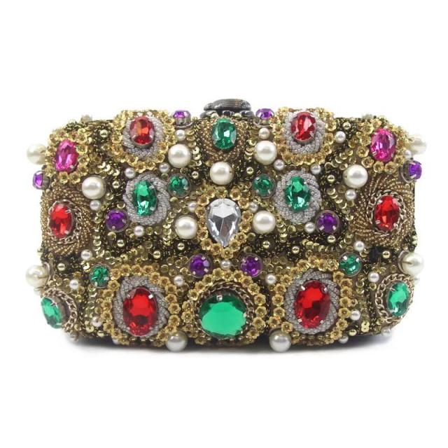 豪華パーティーバッグ キラキラ ストーンBAG クラッチバッグ レディース ラインストーンクラッチバッグ