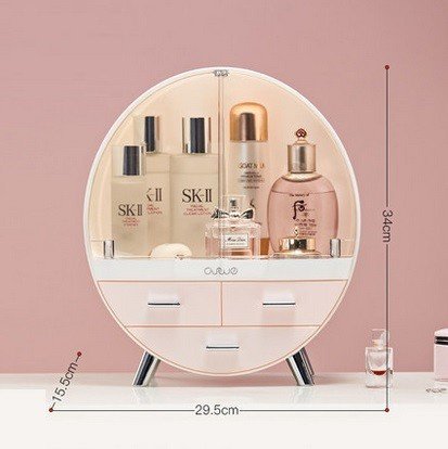 M5-2メイクボックス コスメボックス 化粧品収納ケース 小物収納ボックス.ピンク