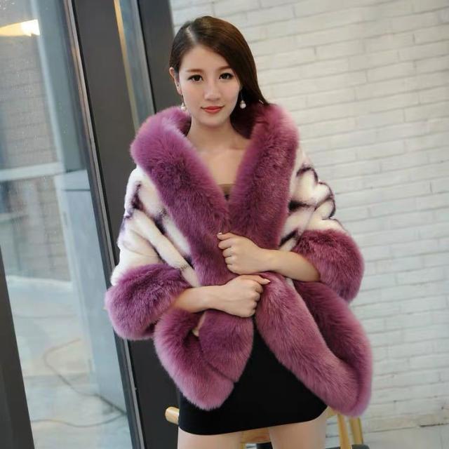 豪華肩掛け 大判ショール ファーストール 毛皮風ケープ 結婚式 ボレロ ポンチョ