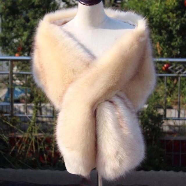 毛皮風ミンクケープ ．ファーショール ファーストール ポンチョ ボレロ ストール