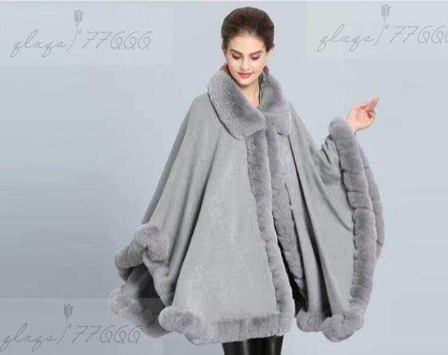 毛皮風ミンクケープ ．ファーショール ファーストール ポンチョ ボレロ ストール．
