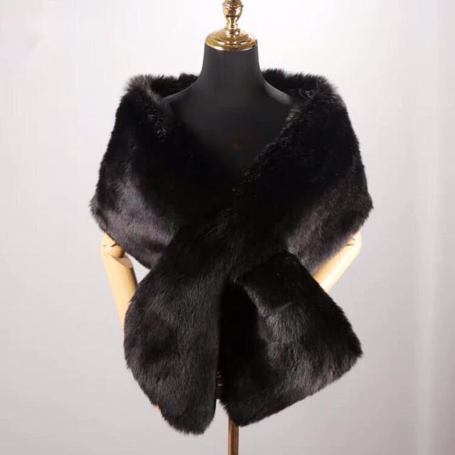毛皮風ミンクケープ ．ファーショール ファーストール ポンチョ ボレロ ストール．