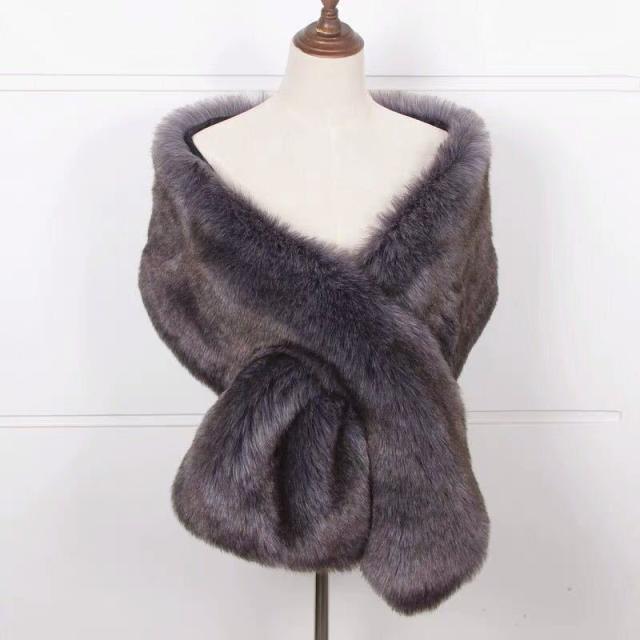 毛皮風ミンクケープ ．ファーショール ファーストール ポンチョ ボレロ ストール