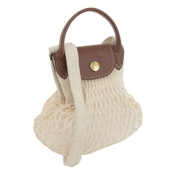 ロンシャン LONGCHAMP LE PLIAGE ショルダーバッグ 2WAY バッグ キャンバス レザー アイボリー系 レディース 10139-hvh-037 母の日　土日祝も毎日発送します