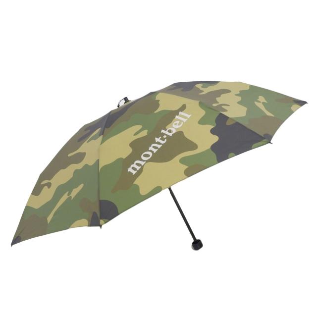 モンベル 日傘 折りたたみ 晴雨兼用 軽量 メンズ レディース 折り畳み傘 折りたたみ傘 UVカット 丈夫 トレッキング カモフラージュ グリーン プリント トレッキングアンブレラ 55 1128754ONE mont-bell